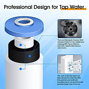 PUREPLUS Whole House Water Filtration System with Sediment and Carbon Water Filter