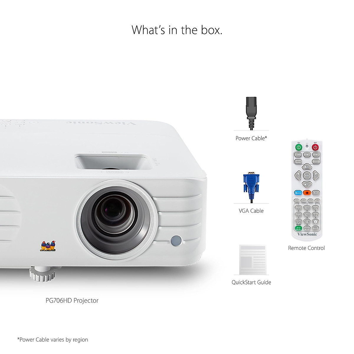 ViewSonic PG706HD 4000 Lumens Full HD 1080p Projector with RJ45 Lan Control Vertical Keystoning HDMI USB for Home and Office