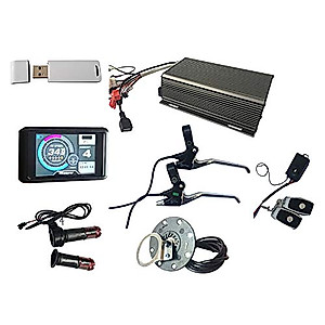 TFT Display 48V-72v 100A 5000w Electric Bike Controller sine Wave System Programmable Setting sabovton Controller