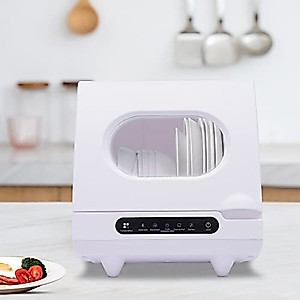PIAOCAIYIN Countertop Dishwasher, 1200W Portable Mini Dish Washer, 5 Washing Progra, 360° Rotating Deep, Cleaning Tabletop Dishwasher, Mini Dishwasher for Houses, Dorms, Offices, RV