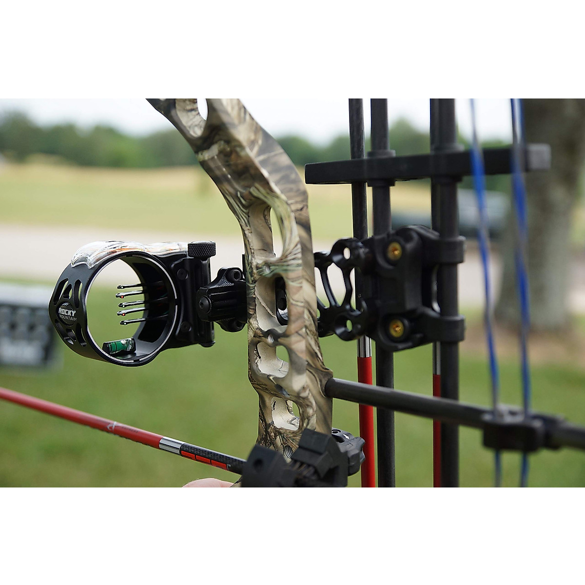 Mountain Rocky Direct Mount 5-Pin Bow Sight - .019” Pins, All Aluminum Construction, 2nd & 3rd Axis Adjustable, Tool Free Micro Adjust Windage & Elevation Laser Etched Markers, Built-In Light Adapter