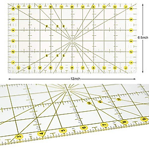 Rotary Cutter Kit, 45mm Rotary Cutter Tool Kit with Rotary Cutter, 12x18 Inch A3 Cutting Mat, Patchwork Ruler, 10 Fabric Clips, 50 pins and 3 Spare Blades