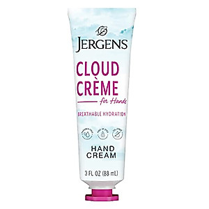 Jergens Cloud Creme Hand Cream for Dry Hands, Lotion with Hyaluronic Complex, Non-Greasy Moisturizer & Breathable Light Formula, 3 oz