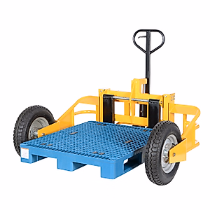 Vestil ALL-T-HD Heavy Duty All Terrain Pallet Truck, 2500 lbs Capacity, 32" Length x 12" - 26-3/4" Width Fork