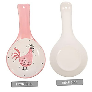 Zerodeko 3pcs ceramic spoon holder cooking spoon holder kitchen utensil holder for countertop counter spoon holder cutlery rest porcelain ladle holders soup ceramics cutlery rack storage