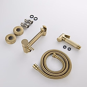 SWHC Handheld Bidet Sprayer for Toilet, Jet Spray for Toilet, Baby Cloth Diaper Sprayer with Hot and Cold Mixing Valve, Hand Held Bidet Toilet Faucet, Muslim Shower, Toilet Bidet Sprayer