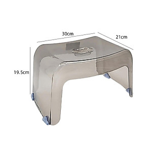 Acrylic Step Stool for Kids Stable Stool Chair Toilet Stool Clear Bathroom Stool Household Small for Bathroom Bedside Apartment Children