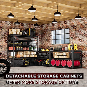 CYNNDA 6-Tier 55" W x 24" D x 84" H Industrial Shelving Heavy Duty Garage Storage Metal Shelves Adjustable 3500LBS Warehouse Garage Basement Commercial Shelf