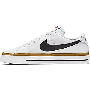 NIKE Women's Court Legacy Sneaker, White/Desert Ochre/Team Orange/Black, 9.5