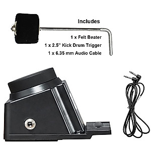 HXW Bass Drum Trigger Realistic Kick Drum Pad With Felt Beater Hammer for Percussion Pad Multipad Electric Drum Set