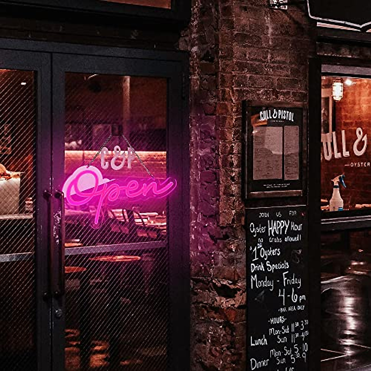 LED Neon Open Sign, MOLCOVEX 15"x 7.3" Business Open Sign with Remote, Adjustable Brightness Open Neon Lights for Restaurant Bar Salon Stores Hotel Wall Decor Light Open Sign (Pink)