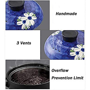 MYYINGBIN 27.5cm Moroccan Tagine Pot Ceramic Casserole Slow Cooker High Temperature Resistance Stewpot Suitable for Oven Gas Stove Microwave Oven Electric Ceramic Stove