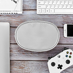 Geekria Controllers Carrying Pouch Travel Bag, Compatible with Google Stadia, Sony PlayStation 5, Dual Sense Edge, PS5 / PS4, Switch Pro Series x, Xbox Wireless, Portable Protector Case (Silver)