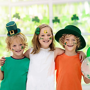 ADXCO 144 Pieces St. Patrick's Day Tattoos in 6 Sheets Shamrock Temporary Tattoos Stickers Irish Flag Clover Truck Beer Temporary Stickers for St. Patrick's Day Decorations Party Favors Accessories