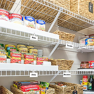 Reusable Plastic Wire Shelf Label Holder, for Pantry Retail Shopping Mall Store, Supermarket UPC Price Card & Ticket Display, Strong & Easy Clip Design Tight Snap Lock Closure. 1-1/4" H X 3" W (100)