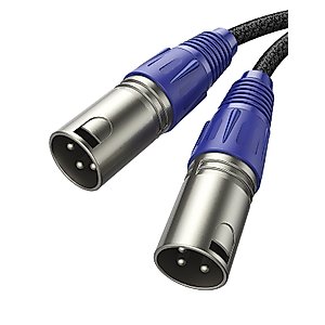 oldboytech 2 Pack XLR Cable 3.3Feet, [2021 Special Edition] 3Pin Balanced XLR Male to Male Microphone Cable, Hi-Fi for Mic, Speaker Systems, Camera, Amplifier, Equalizer, Mixing Console