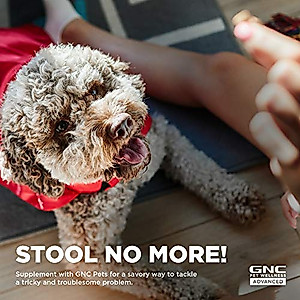 GNC Pets ADVANCED Coprophagia Dog Supplements | 90 Ct Dog Poop Eating Deterrent Soft Chews for Dogs in Chicken Flavor | Dog Supplement With Yucca Schidigera, Digestive Enzymes, and Probiotics