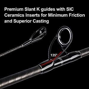 Goture Surf Spinning Fishing Rod - 4 Piece Graphite Fishing Rod Portable Carbon Fiber Travel Surf Rod - 12ft Surf Rod