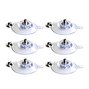 DANXQ Clear PVC M5 Thread Screw Suction Cup with Cap Nut, Diameter 4 CM 1.57 Inch,6 PCS,Recommended (M5-D4 CM)