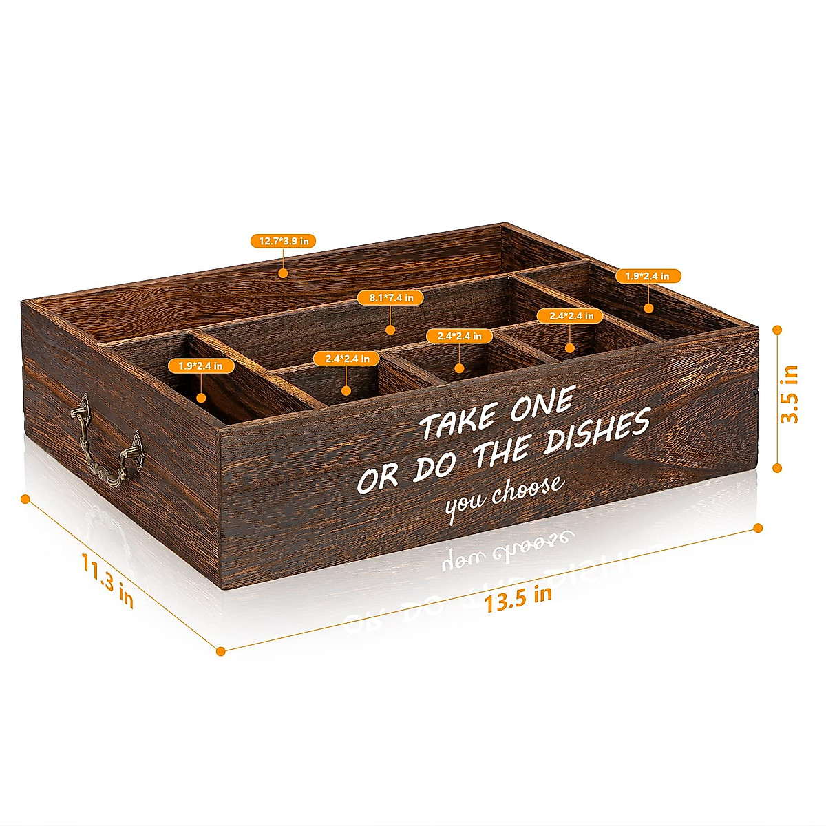 Paper Plate Holder, Plastic Silverware Caddy, Utensil Dispenser Caddy for Party Picnic Camping BBQ, Disposable Spoon Fork Knives Dish Cup Napkin Wood Storage Organizer for Kitchen Counter