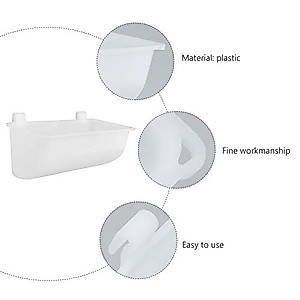 Hemoton 5PCS Bird Feeder Bird Food Feeding Cup Pet Bird Waterer Plastic Water Feeder Hanging Bowl for Poultry Parrot Pigeon Cage