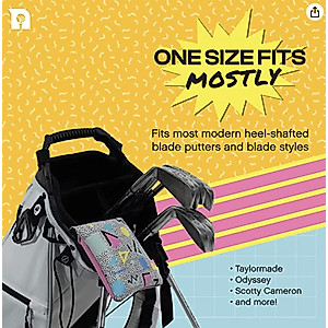 Noonan Golf Putter Cover | Magnetic Blade Golf Club Cover | Fleece Lined & Water Resistant | Fun, Creative & Unique Headcover Designs | Golf Accessories for Men & Women (Trendy Tropical, Blade)