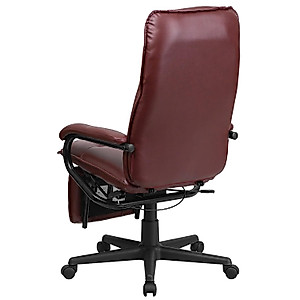 Flash Furniture Robert High Back Burgundy LeatherSoft Executive Reclining Ergonomic Swivel Office Chair with Arms