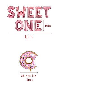 Sweet One Balloons,Donut First Birthday Balloons,Sweet One Donut Birthday Party Decorations,Sweet One Birthday Balloons,Donut Grow Up Party Supplies 1st Birthday.