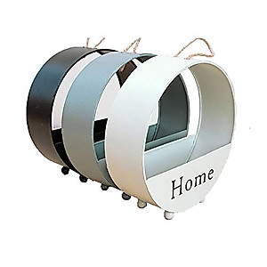 Karadag Decor, Wall Hanging Rope Floating Shelves – Multi Purpose Plant Decorations - Table, Bathroom - Balcony Decoration - Office Decoration Door Hanger (Grey)