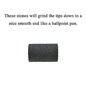 Acoeitl Dart Sharpeners Grinding Stone Burrs Remover Restore Form Reduce Backlash Smooth End Maintain Surface Finish for Steel Tip Point Dart Blowgun Blunt Head Leather Hole Punch Jewelry 4Pcs