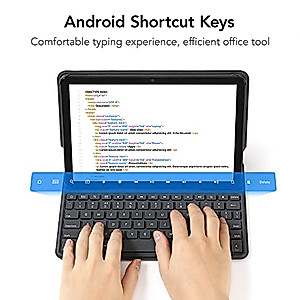 TCL Keyboard Case TAB 10s-Suitable and Stable Kickstand-Detachable Wireless Type Cover-Pogo Pin Connect, No Need External Power-Android Keyboard- Gray Case