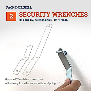T-Screw Security Wrench - T Screw Wrench - T Lock Wrench for Security Picture Hangers - Set of 2