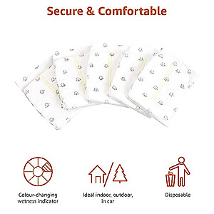 Amazon Basics Absorbent Male Dog Wrap, Leakproof, Disposable Diapers, Medium, Pack of 30, White