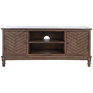 SAFAVIEH Home Collection Magnolia Brown 2-Door 2-Shelf Media Stand (up to 55-inch Flat Screen TV)