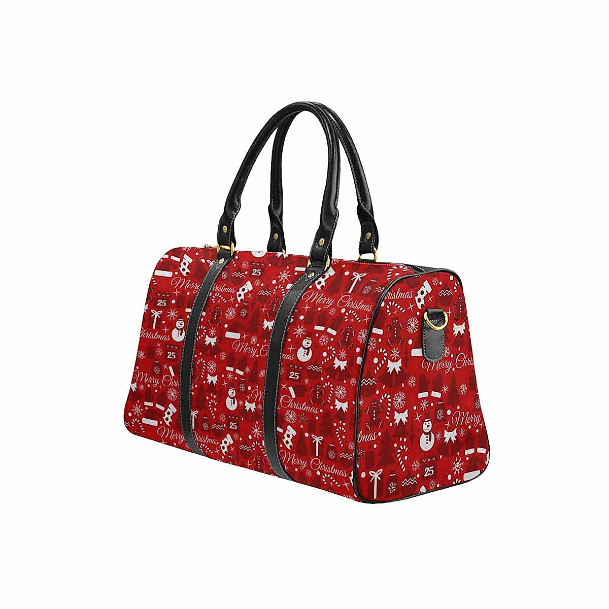 InterestPrint Bags Carry on Shoulder for Reunion/Shopping/Sports Christmas Snowman and Mittens