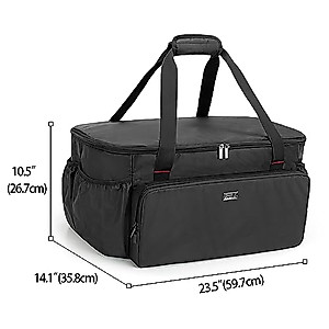 SAMDEW Portable Grill Carry Bag Compatible with Weber 1141001 Go-Anywhere Gas Grill, Outdoor Camp Grill Cover Compatible with Weber 121020 Go-Anywhere Charcoal Grill, Bag Only (Patented Design)