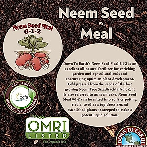 Down to Earth Organic Neem Seed Meal Fertilizer Mix 6-1-2, 5 lb