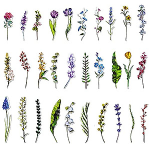 MWOOT 30Pcs Flowers Shape Bookmarks,Colorful Paper Page Clips Bookmark Set ,Creative Paper Book Markers Gifts for Book Lovers Women Girls(30 Styles)