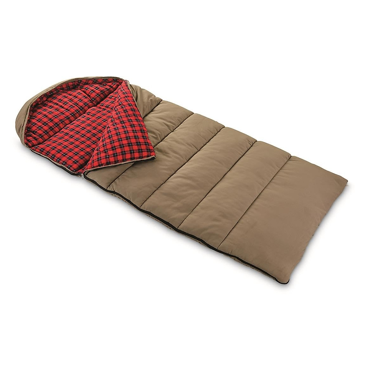 Guide Gear Sleeping Bag for Adults, Cold Weather, Winter, Hiking, Camping, Hunter, Canvas, -30 Degrees