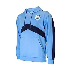 Icon Sports Manchester City Hoodie for Men, Man City Officially Licensed Hooded Soccer Sweatshirt for Adults