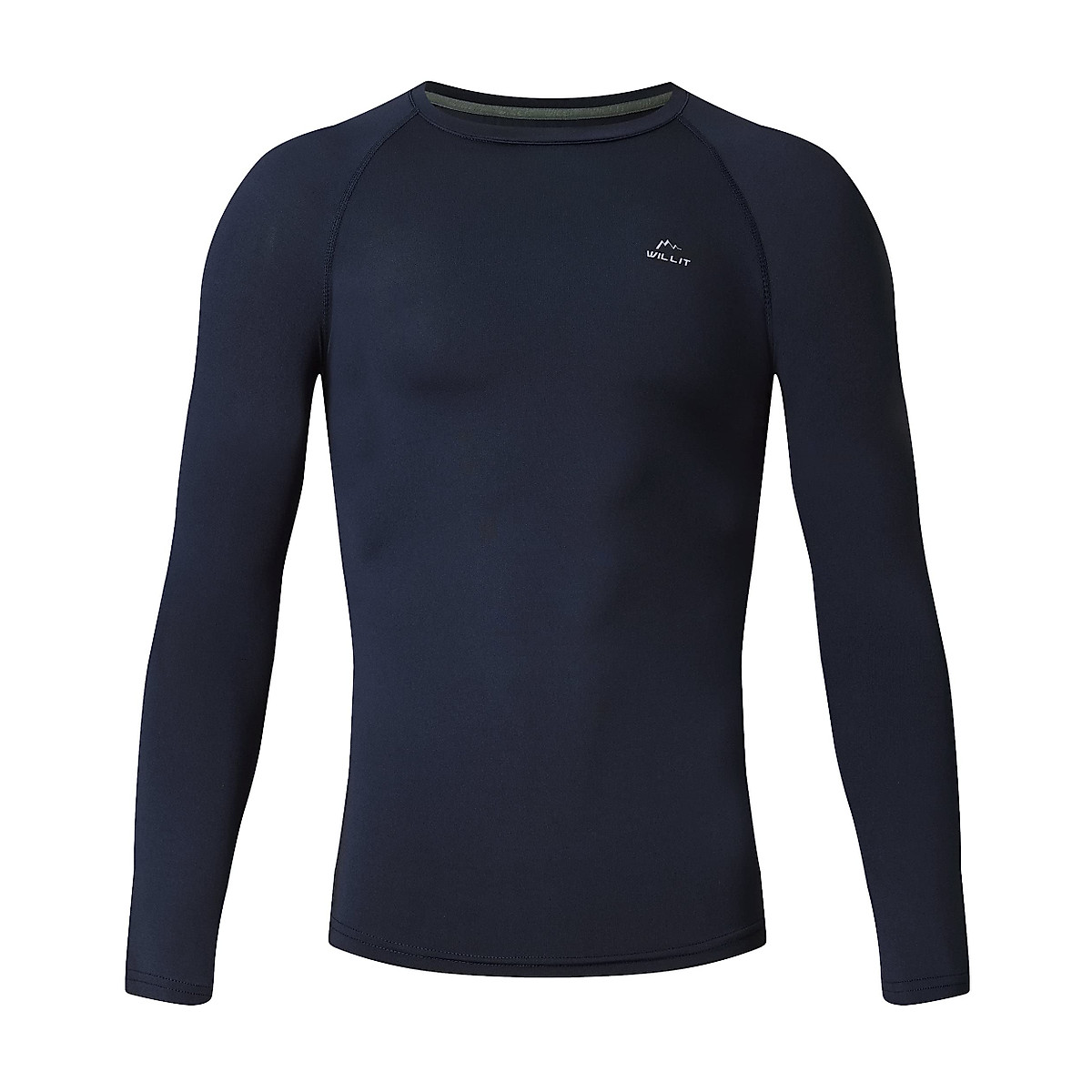 Willit Boys' Compression Shirts Youth Long Sleeve Football Undershirts Kids Baseball Quick Dry Baselayer Navy Blue L