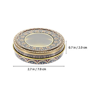 JOINPAYA Pill Case Purse: Medicinal Storage Cans Sealed Saffron Jars Iron Canisters for Travel Portable Storage Boho Vintage 2.75in 10pcs