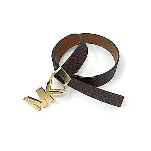Michael Kors Womens Reversible MK Logo Belt Brown/Brown (S)