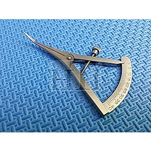 CASTROVIEJO Caliper Graduated 0-40MM Curved 3.5" HIGH Premium Grade (HTI Brand)