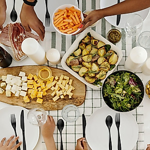 Matte Black Silverware Set - DENEAR 40 PCS Stainless Steel Flatware Set Service for 8, Durable Tableware Set Kitchen Utensil Set, Satin Finish Cutlery Set For Home and Restaurant, Dishwasher Safe