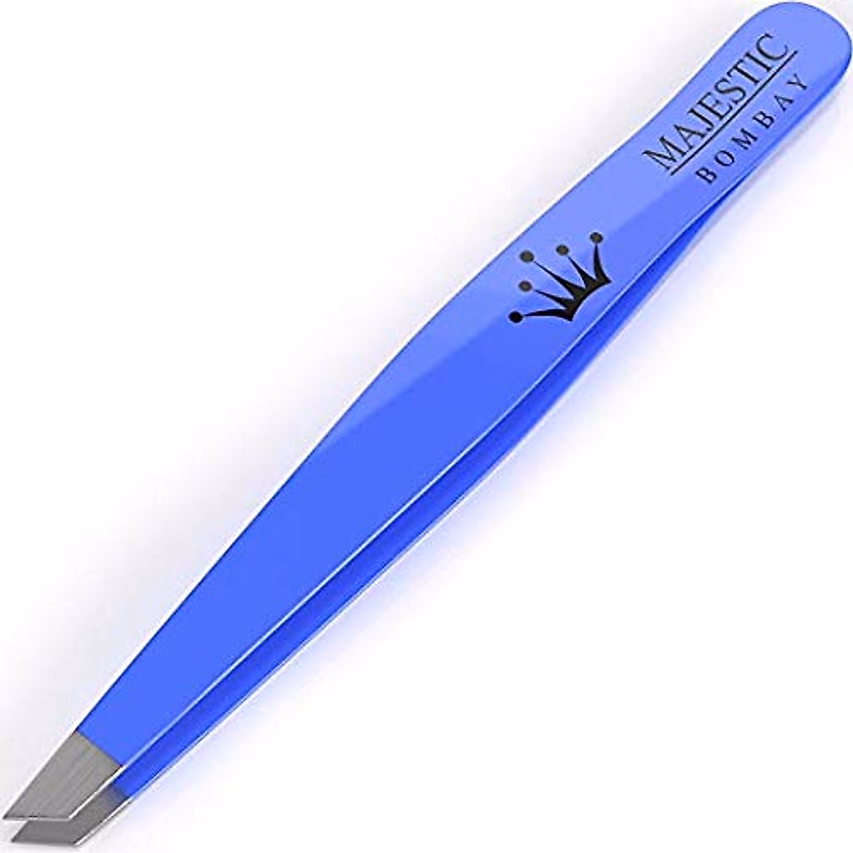 Majestic Bombay Slant Tweezers for Women and Men – Splinter Ticks, Facial, Eyebrows and Ingrown Hair Removal–Sharp, Needle Nose, Surgical Tweezers Precision best tweezers for chin hair and Plucking