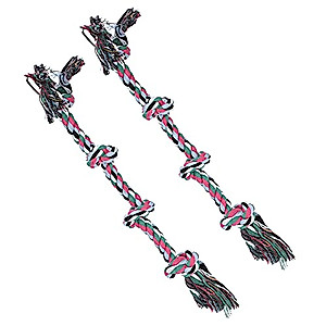 Zerodis Pet Bird Chew Cotton Rope Toys, Cotton Woven Rope Hammock Hanging on Parrot Cage, Parrots Biting Climbing Toys Cage Pendant Accessory