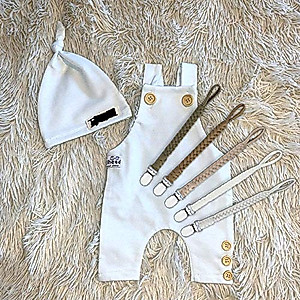 Pacifier Clip for Boys and Girls Binky Holder Pacifier Holder Leash Smoother Clip Handmade Braided Fits All Pacifiers -Modern Unisex Baby Birthdays Gift（5 Pack）