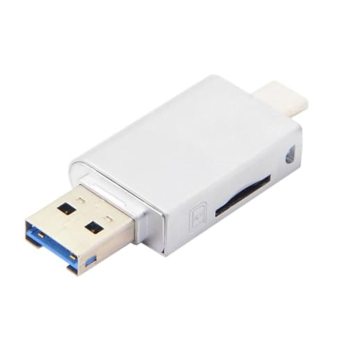 ChenYang Nano Memory Card & TF Micro SD Card to USB C & USB 2.0 Card Reader Adapter Plug & Play