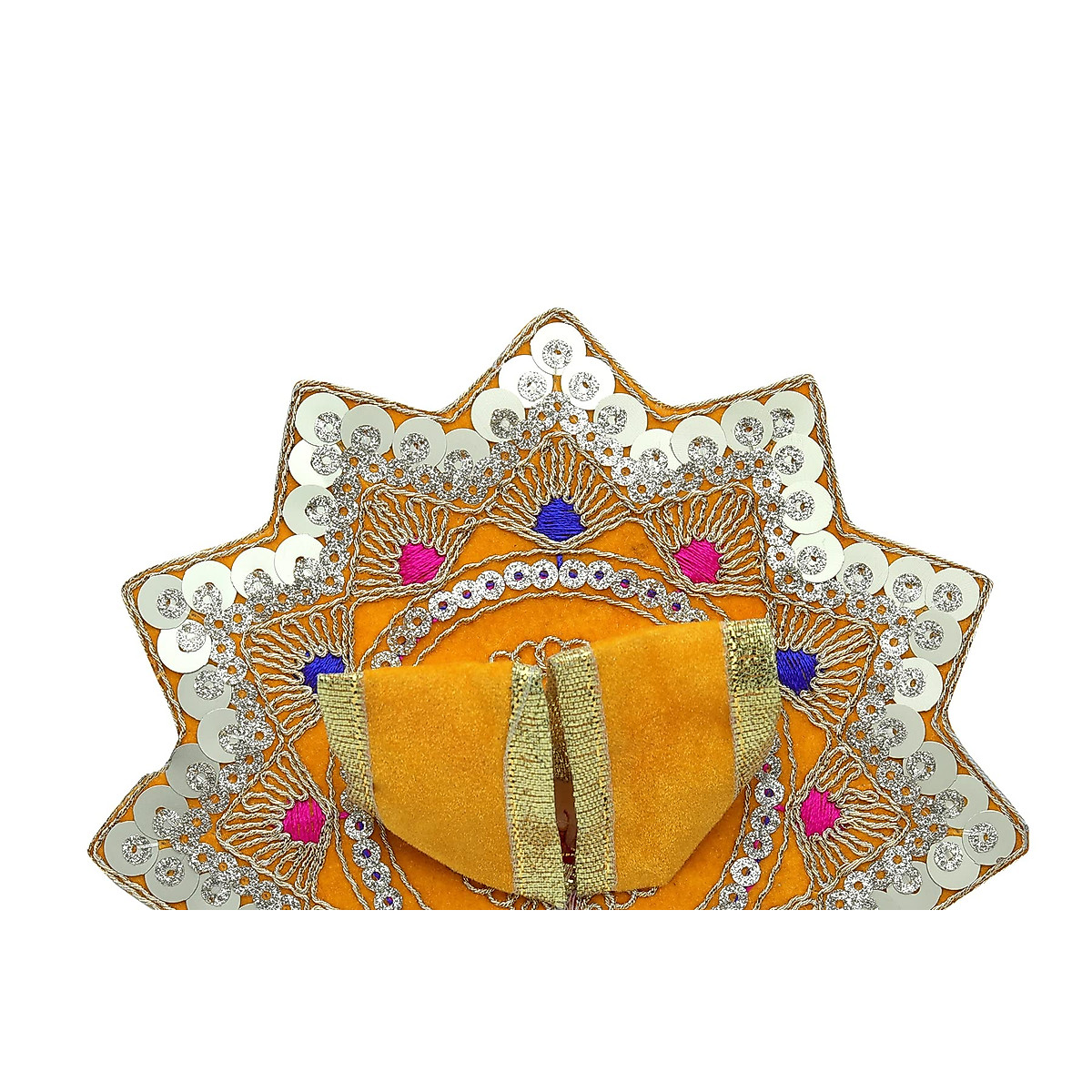 Aditri Creation Set of 2 Ladoo Laddu Gopal Dress Cloth Bhagwan Poshak of Indian God Bal Krishna Dev Vastra for Metal Idol Statue Indian Traditional Holi Festival(Size:-1-2 No. Dia :- 6")(Yellow,Pink)